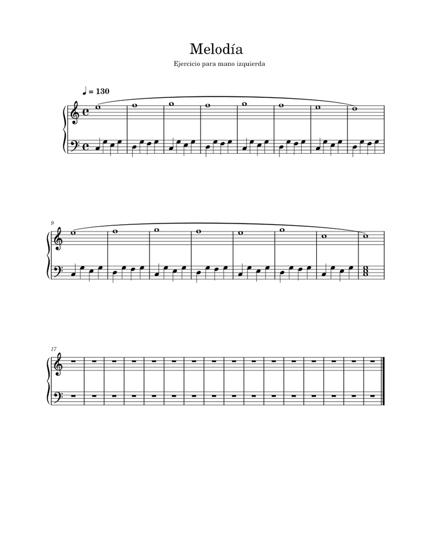 Melodia 1 Sheet music for Piano (Solo) Easy | Musescore.com