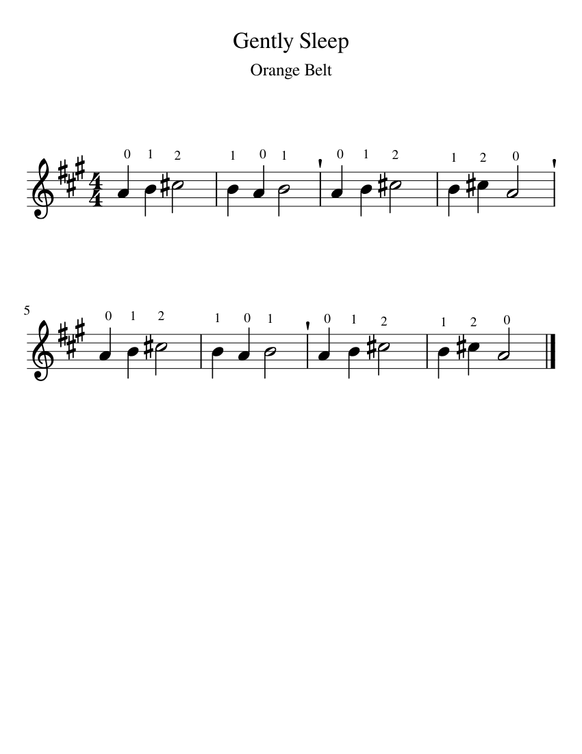 recorder practice gently sleep