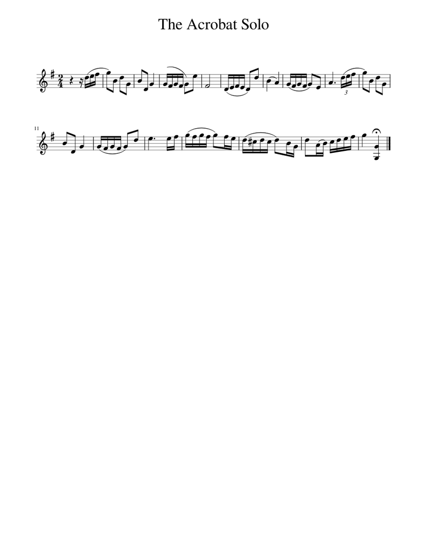 The Acrobat Solo Sheet Music for Trumpet in b-flat (Solo) | MuseScore.com