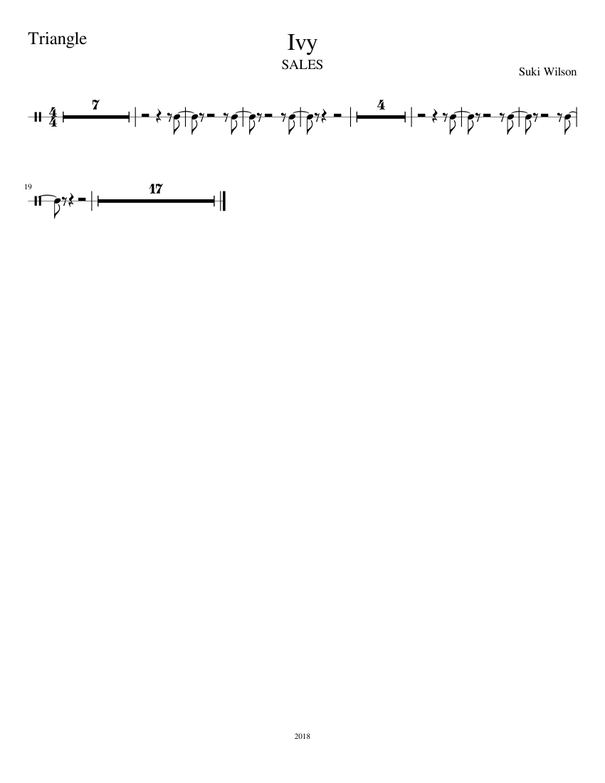Ivy - Triangle Sheet music for Triangle (Solo) | Musescore.com