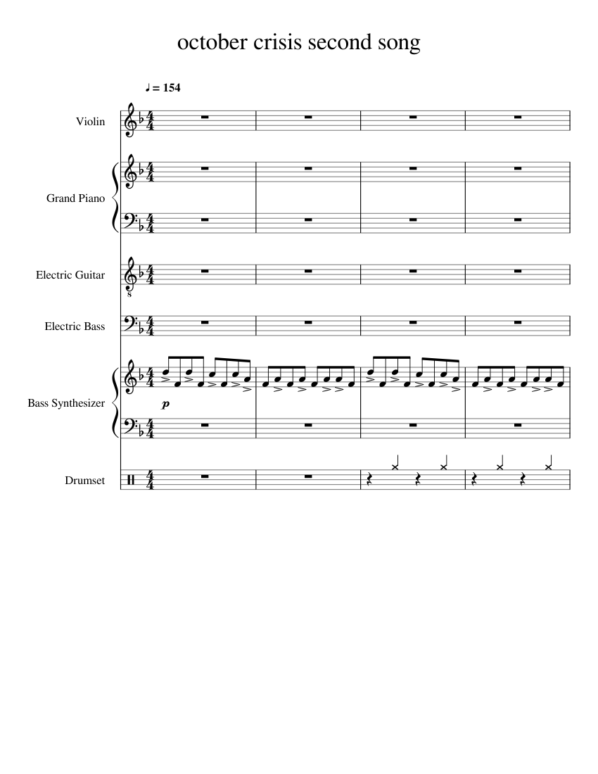 song 2 Sheet music for Piano, Violin, Guitar, Bass guitar & more ...