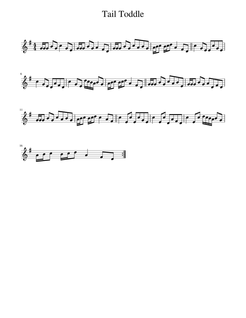Tail Toddle Sheet music for Piano (Solo) | Musescore.com