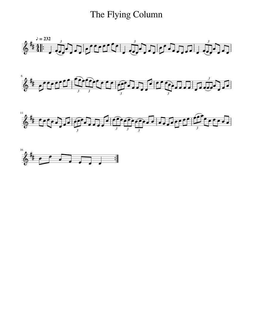 The Flying Column Sheet music for Piano (Solo) Easy | Musescore.com