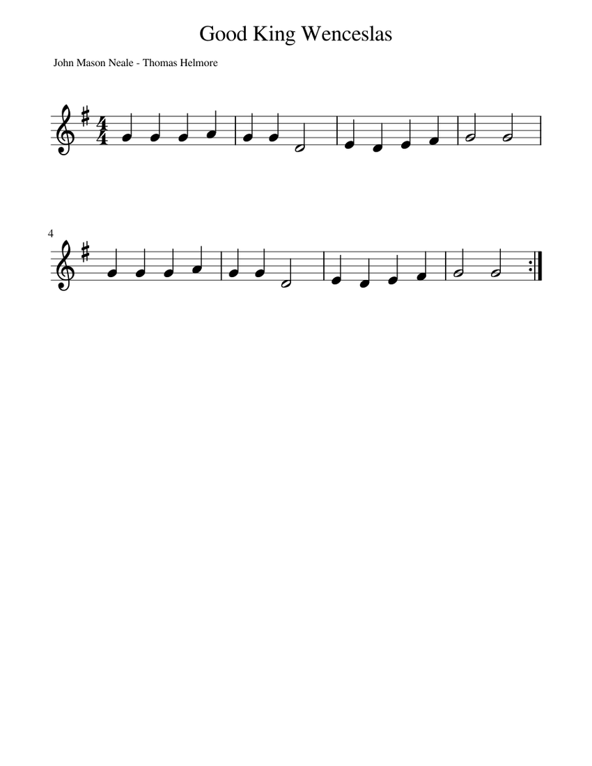 Good King Wenceslas Sheet Music for Violin (Solo) | MuseScore.com