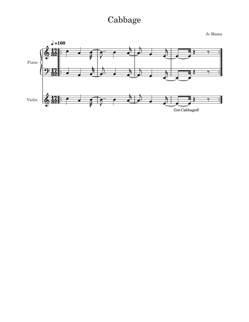 Cabbage - piano tutorial