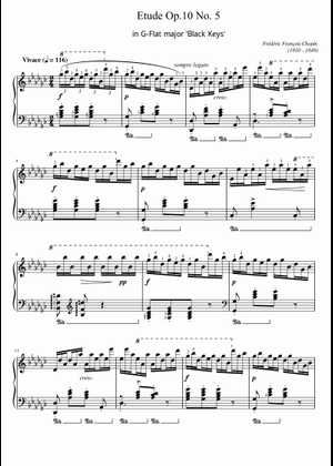 Black Keys Etude Op.10 No.5 – Frédéric Chopin Black Keys Sheet Music ...