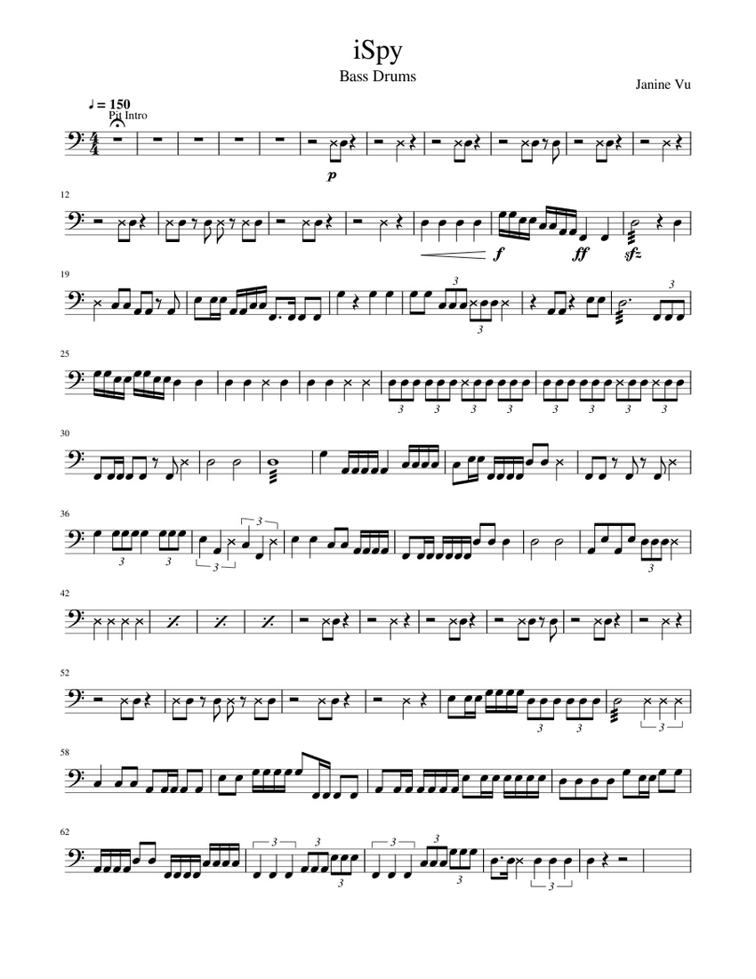 iSpy Sheet Music for Piano (Solo) Easy | MuseScore.com