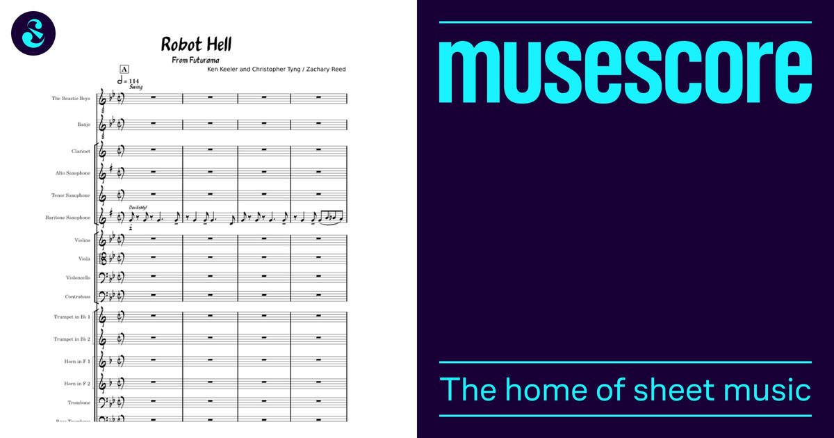 Robot Hell From Futurama Sheet Music for Piano, Trombone, Saxophone ...