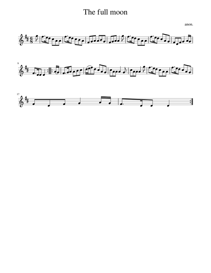 The full moon Sheet music for Piano (Solo) Easy | Musescore.com