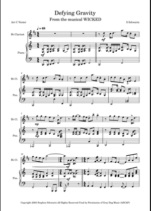 Play Official version of Defying Gravity (from Wicked) Sheet Music by ...