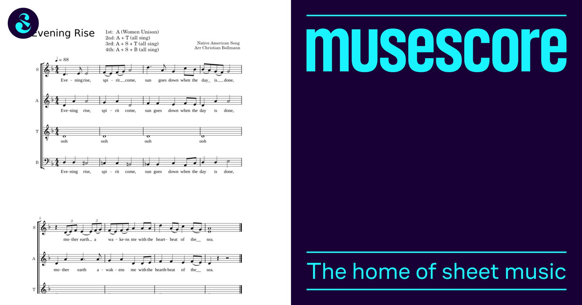 Evening Rise Sheet music for Synthesizer (Mixed Quartet) | Musescore.com