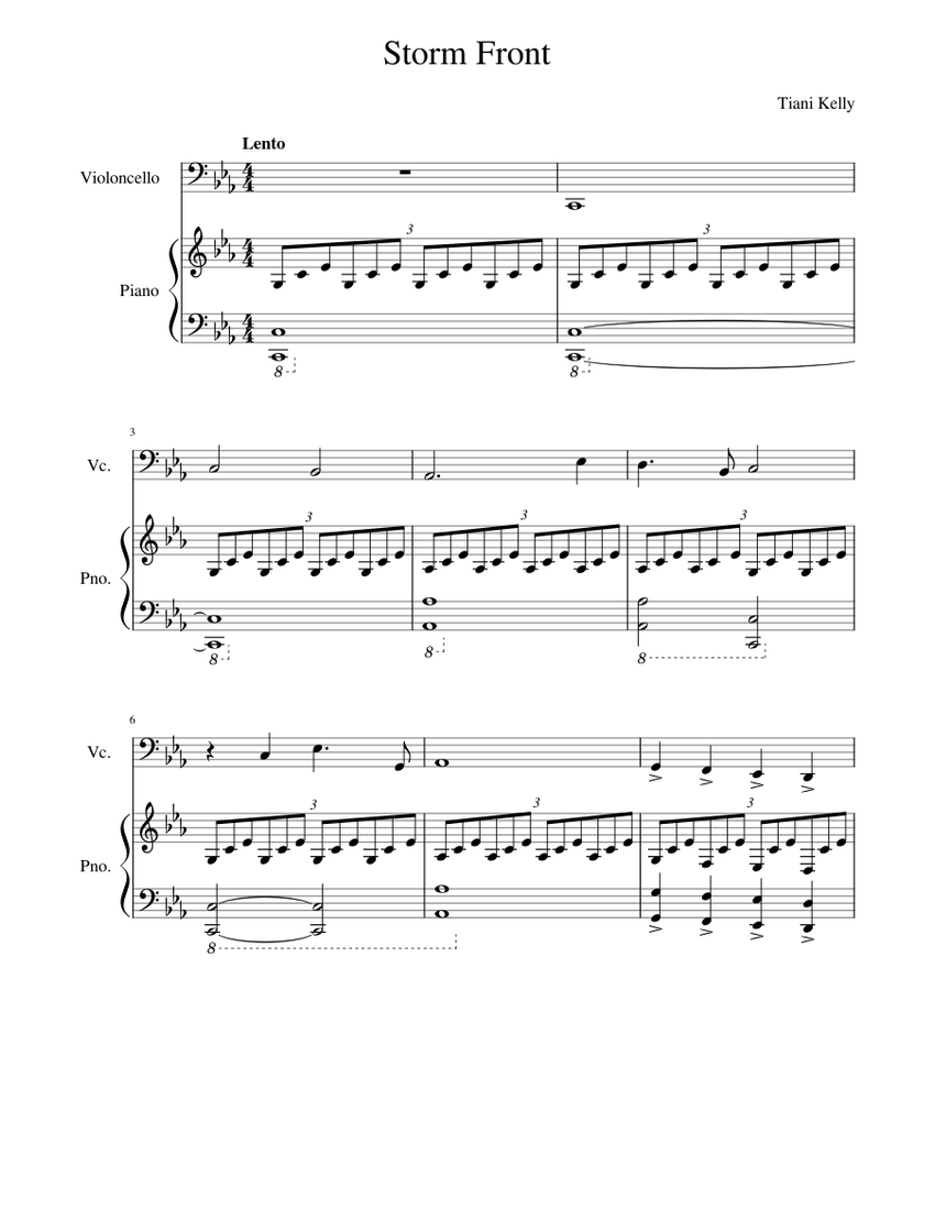 Storm Front Sheet music for Piano, Cello (String Duet) | Musescore.com