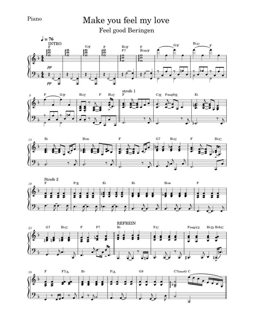 Make You Feel My Love Adele Make You Feel My Love Pianobegeleiding