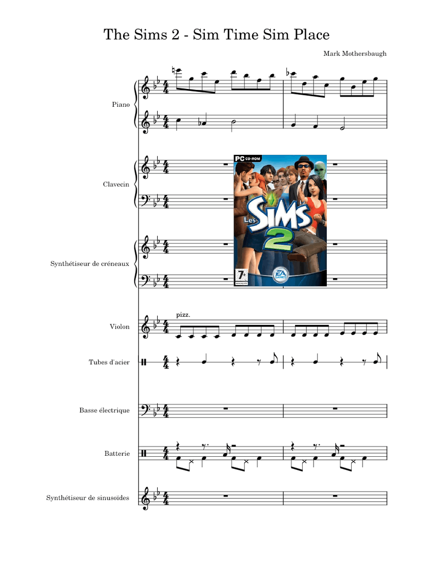 The Sims 2 - Sim Time Sim Place Sheet music for Piano, Harpsichord ...