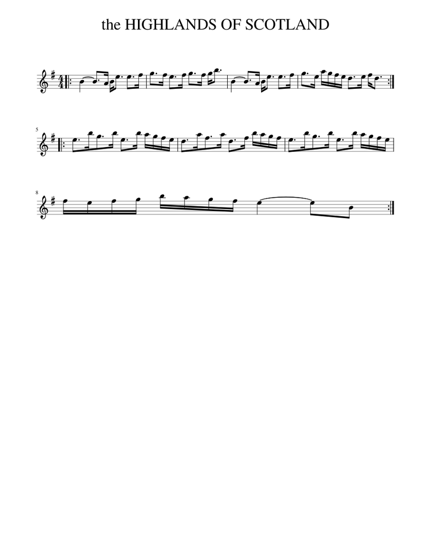 the HIGHLANDS OF SCOTLAND Sheet Music for Piano (Solo) Easy | MuseScore.com