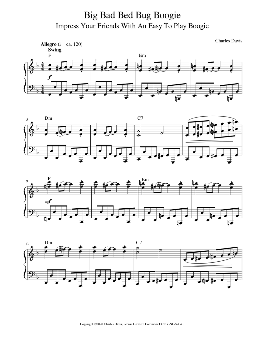 Big Bad Bed Bug Boogie Sheet music for Drum group (Solo) | Musescore.com