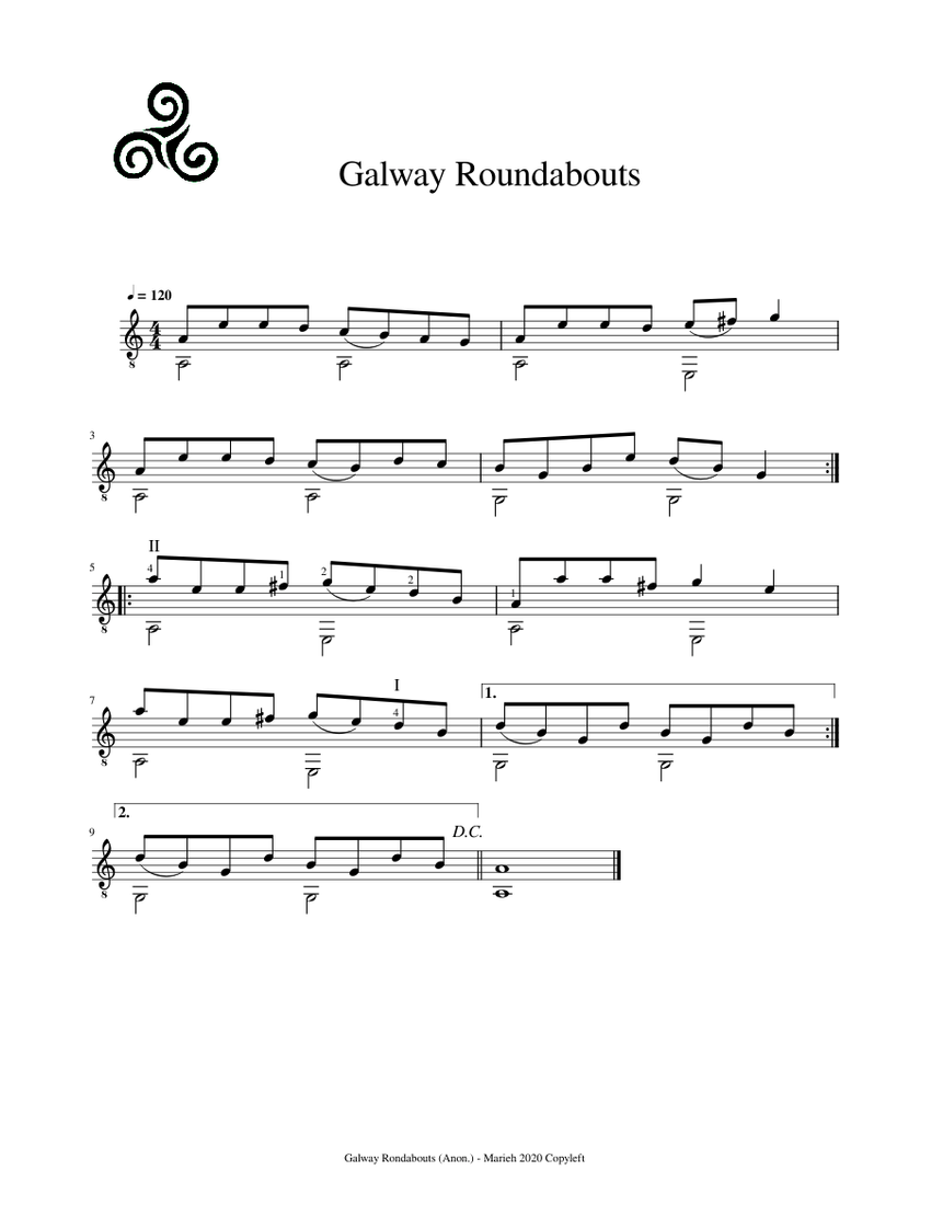 Galway Roundabouts - Patrick Steinbach Sheet music for Guitar (Solo ...