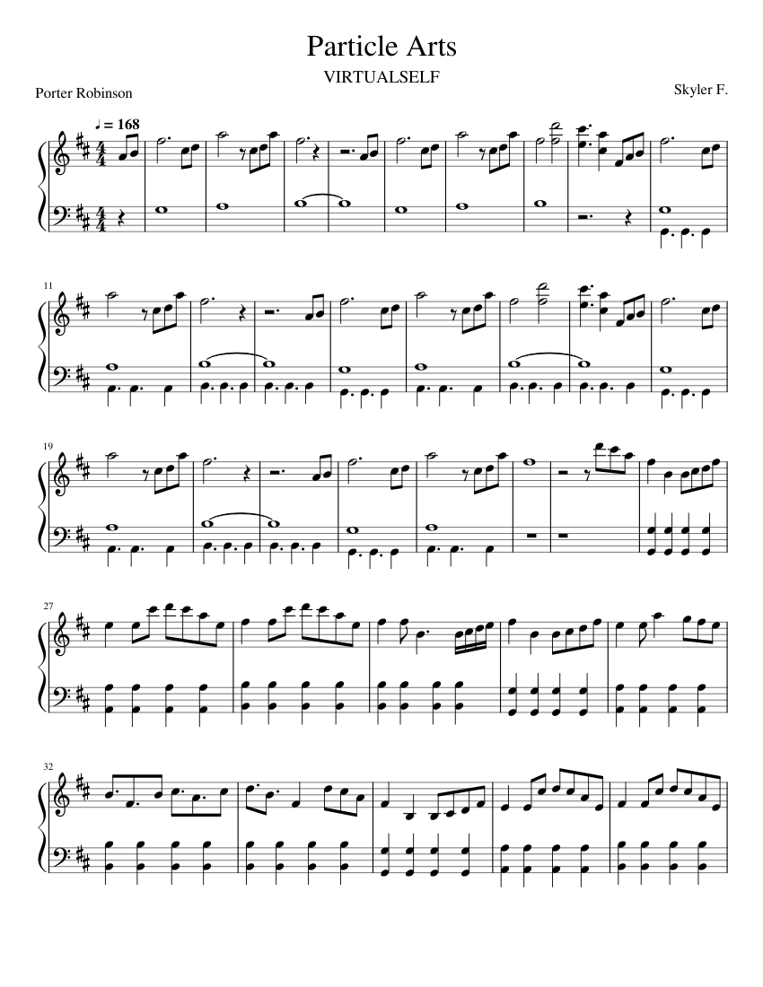 Particle Arts - (Unfinished) Sheet Music for Piano (Solo) Easy ...