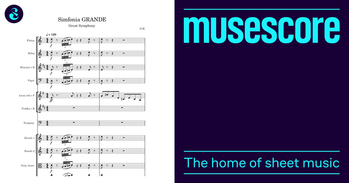 Sinfonia GRANDE Sheet music for Flute, Oboe, Bassoon, French horn ...