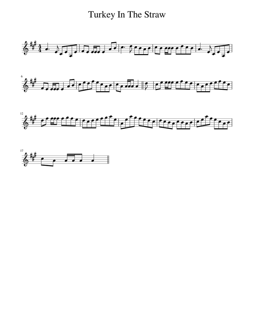 Turkey In The Straw Sheet music for Piano (Solo) | Musescore.com