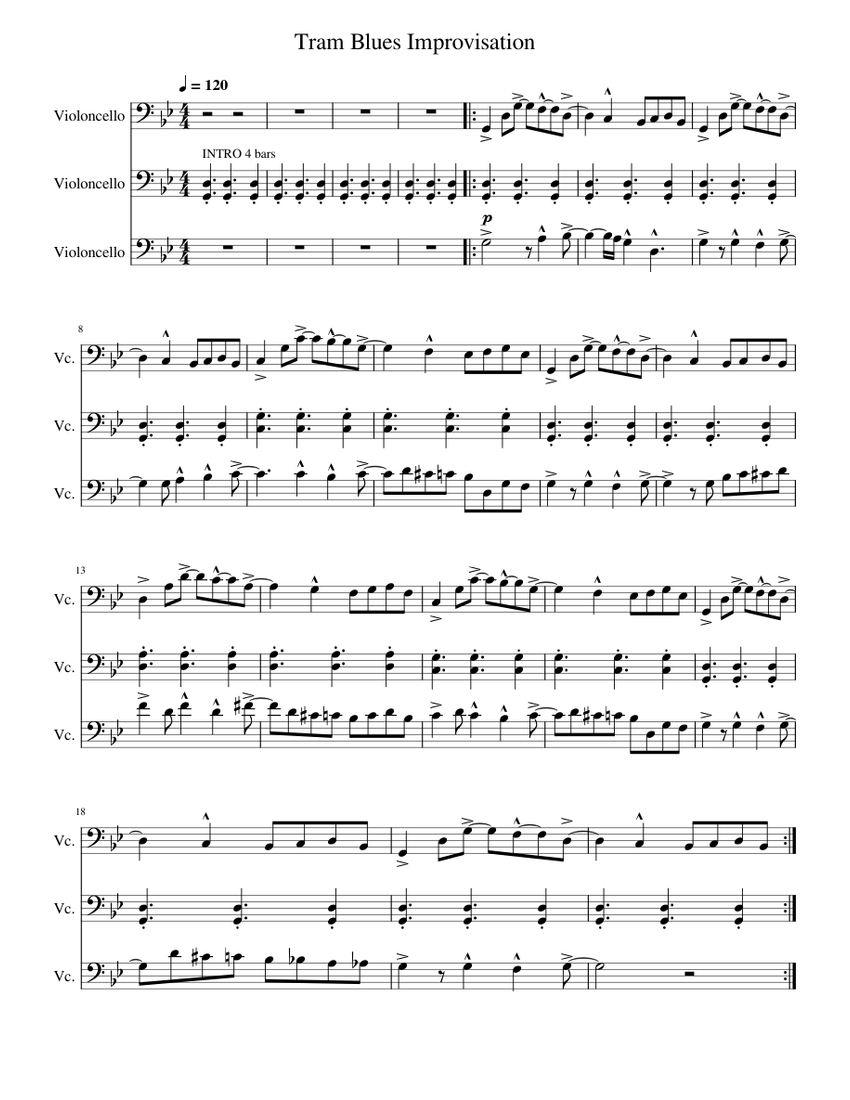 Tram Blues Improvisation - piano tutorial