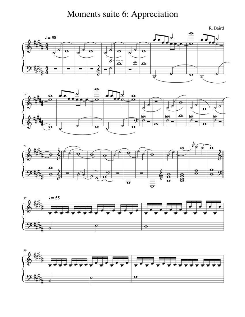 Appreciation Sheet music for Piano (Solo) Easy | Musescore.com