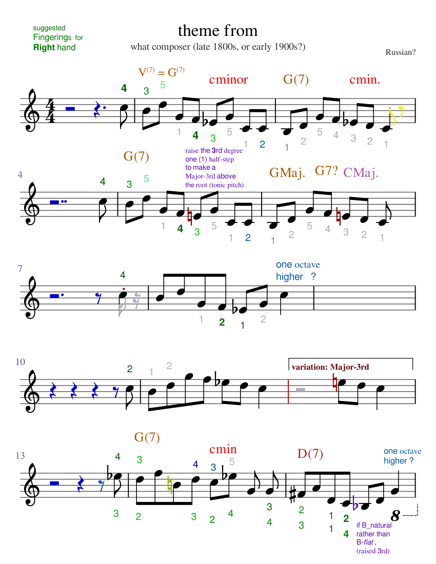 theme from what Russian(?) late-1800s or early-20th-century composer ...
