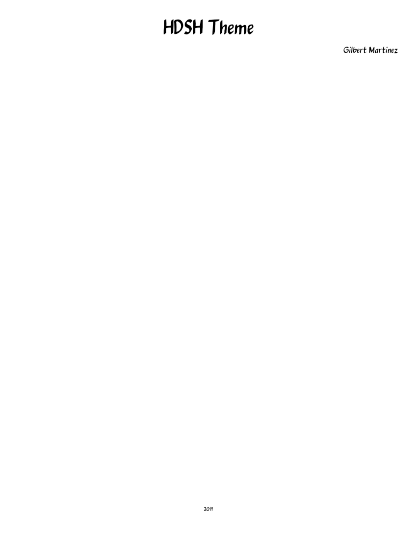 HDSH Theme (2019) Sheet music for Piano, Bass guitar, Drum group (Mixed ...