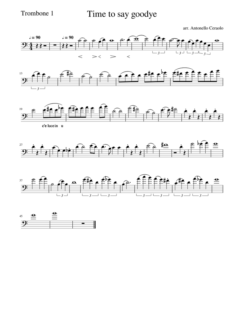 Trombone 1-Trombone 1 Sheet Music for Trombone (Solo) | MuseScore.com