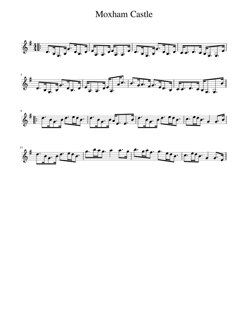 Moxham Castle Sheet music for Piano (Solo) | Musescore.com