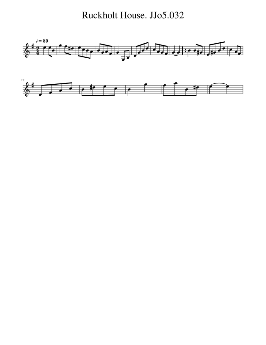 Ruckholt House. JJo5.032 Sheet music for Piano (Solo) | Musescore.com