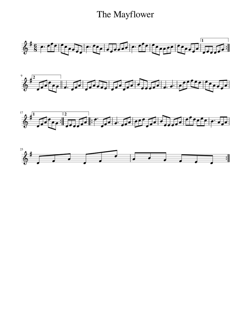 The Mayflower Sheet music for Piano (Solo) | Musescore.com