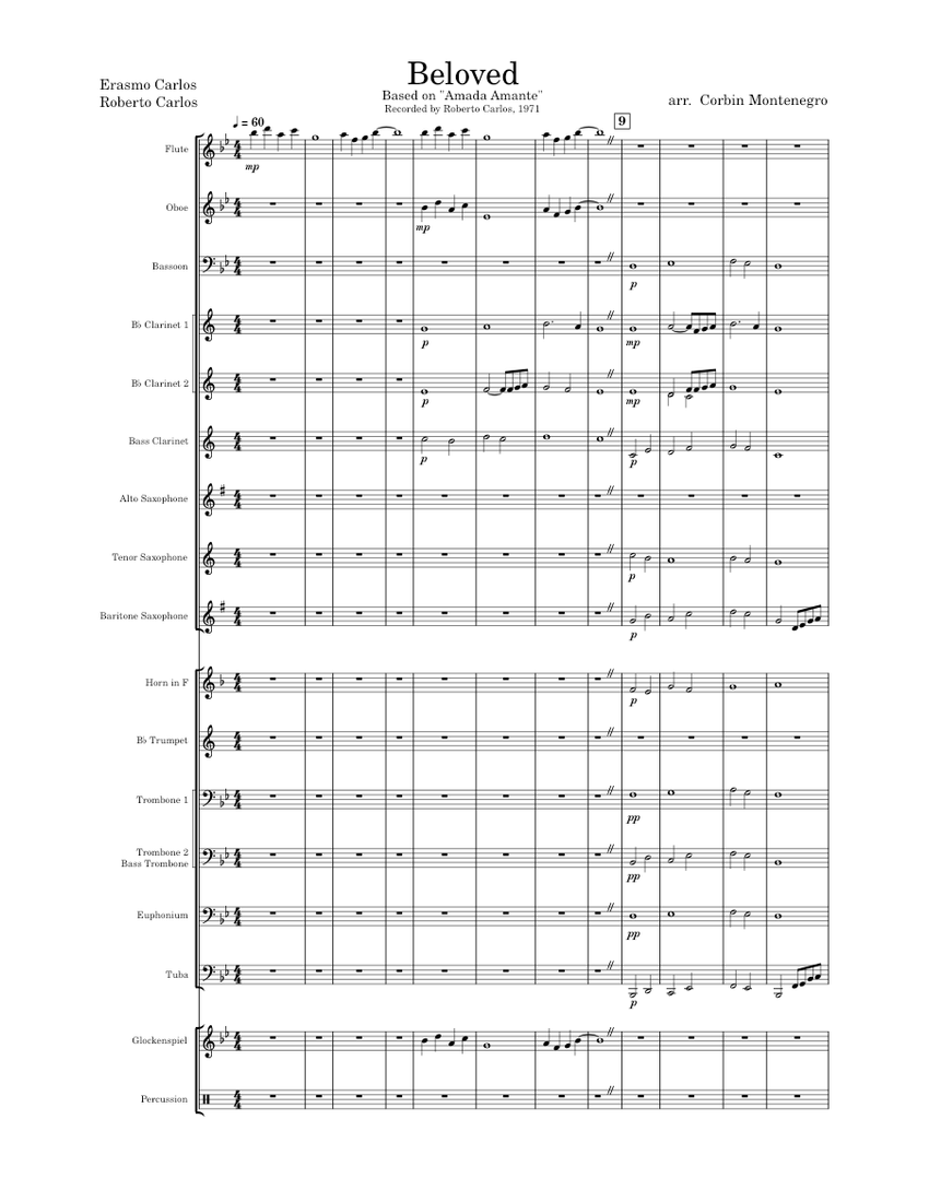 Beloved Sheet music for Trombone, Euphonium, Tuba, Flute & more ...