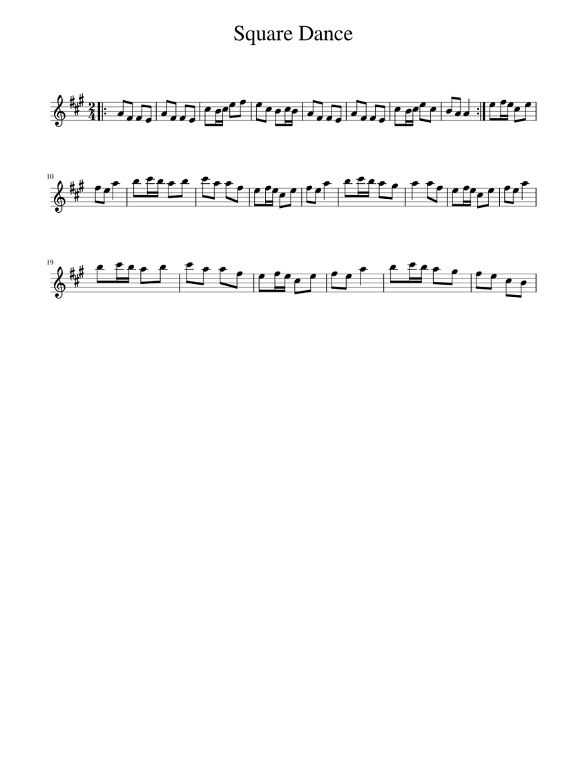 Square Dance Sheet Music for Piano (Solo) easy | MuseScore.com