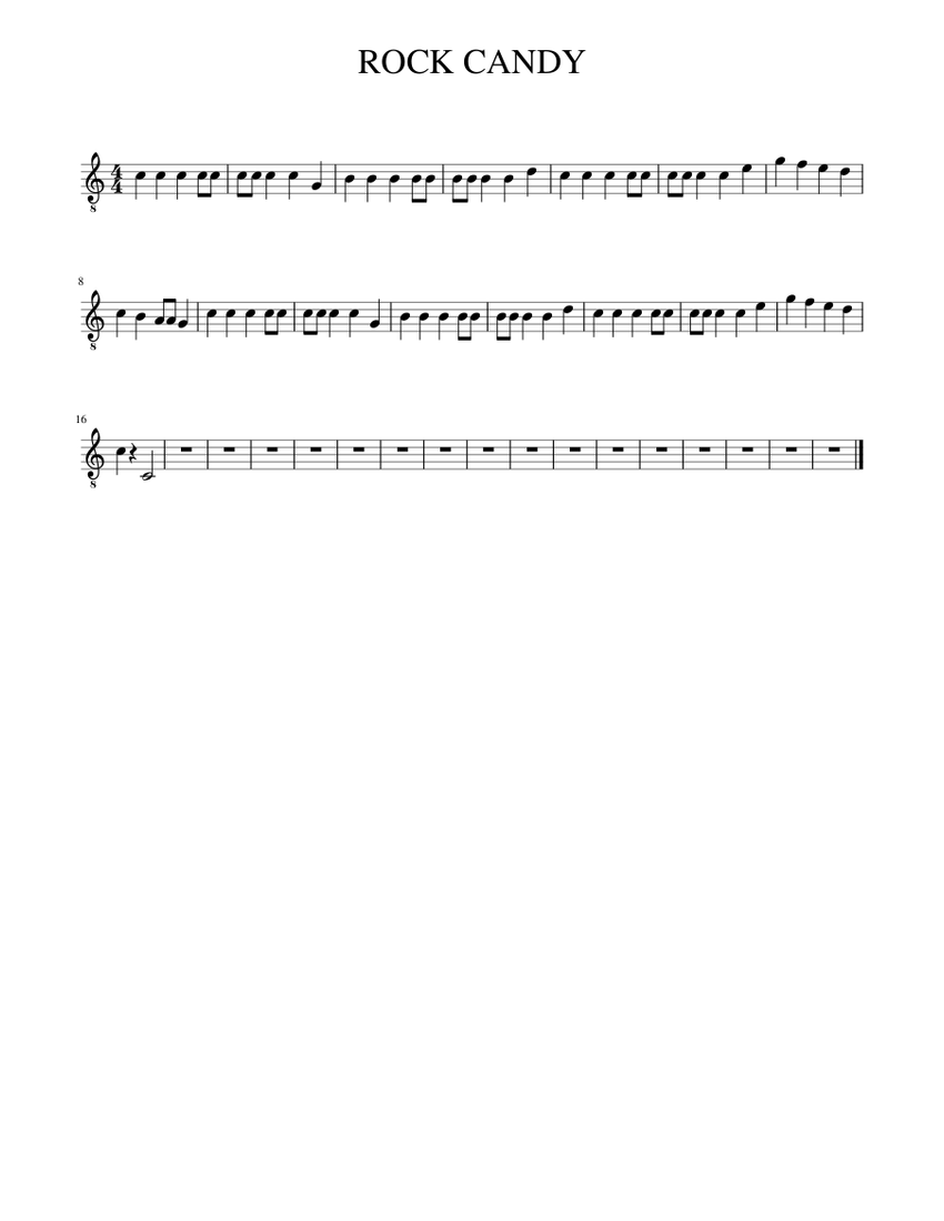 ROCK CANDY Sheet Music for Guitar (Solo) | MuseScore.com