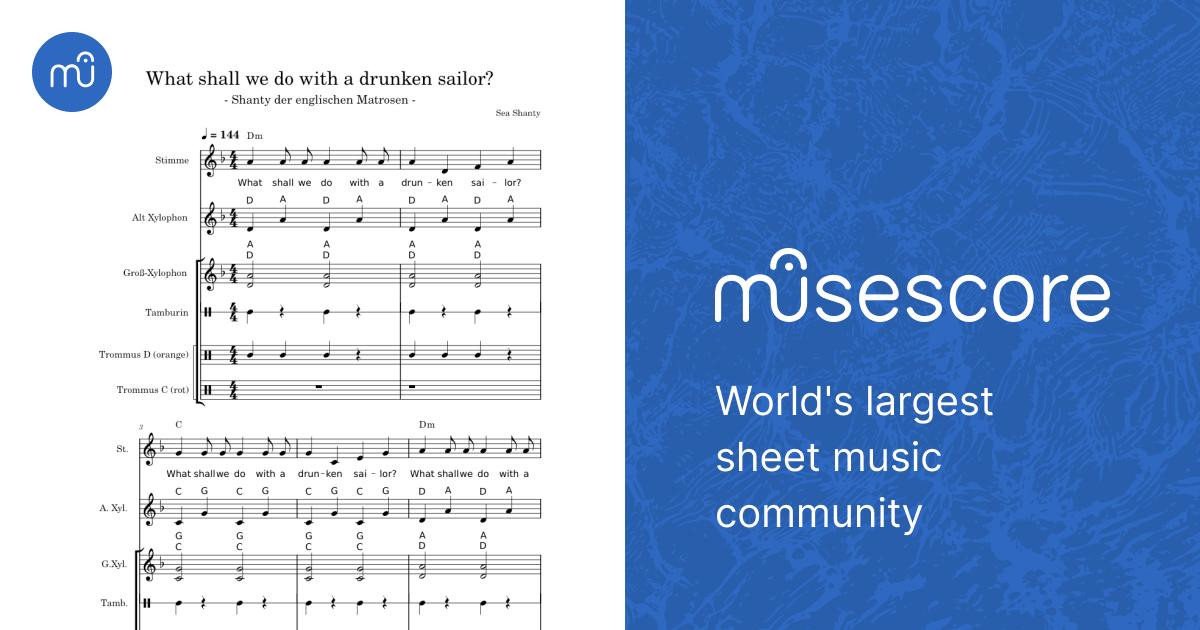 What shall we do with a drunken sailor - Arrangement for Primary School ...