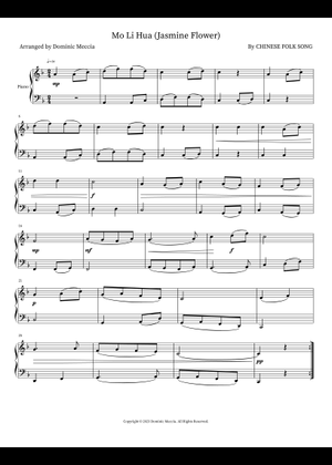 Play Official version of Mo Li Hua 茉莉花 Jasmine Flowers Sheet Music by ...