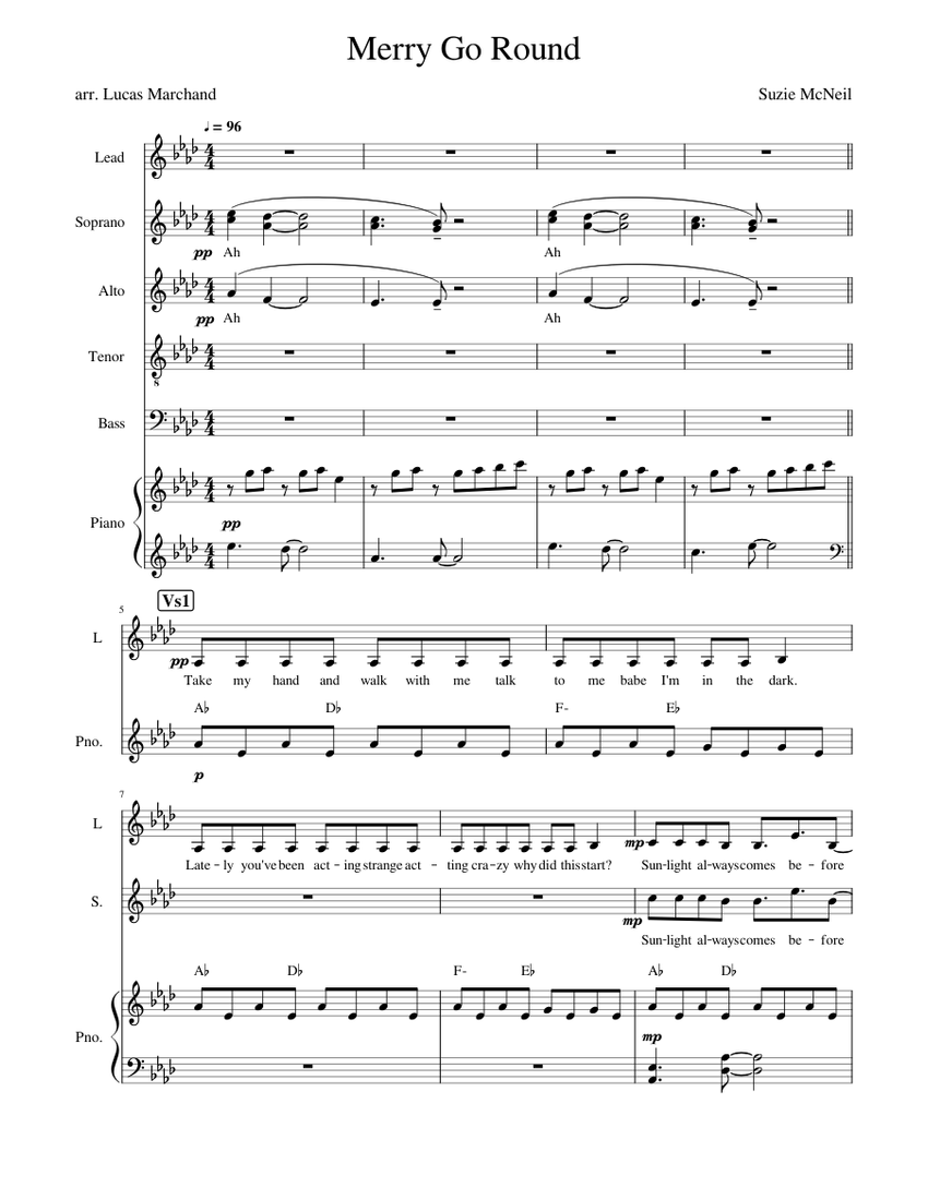 Merry Go Round Sheet Music For Piano Soprano Alto Tenor And More