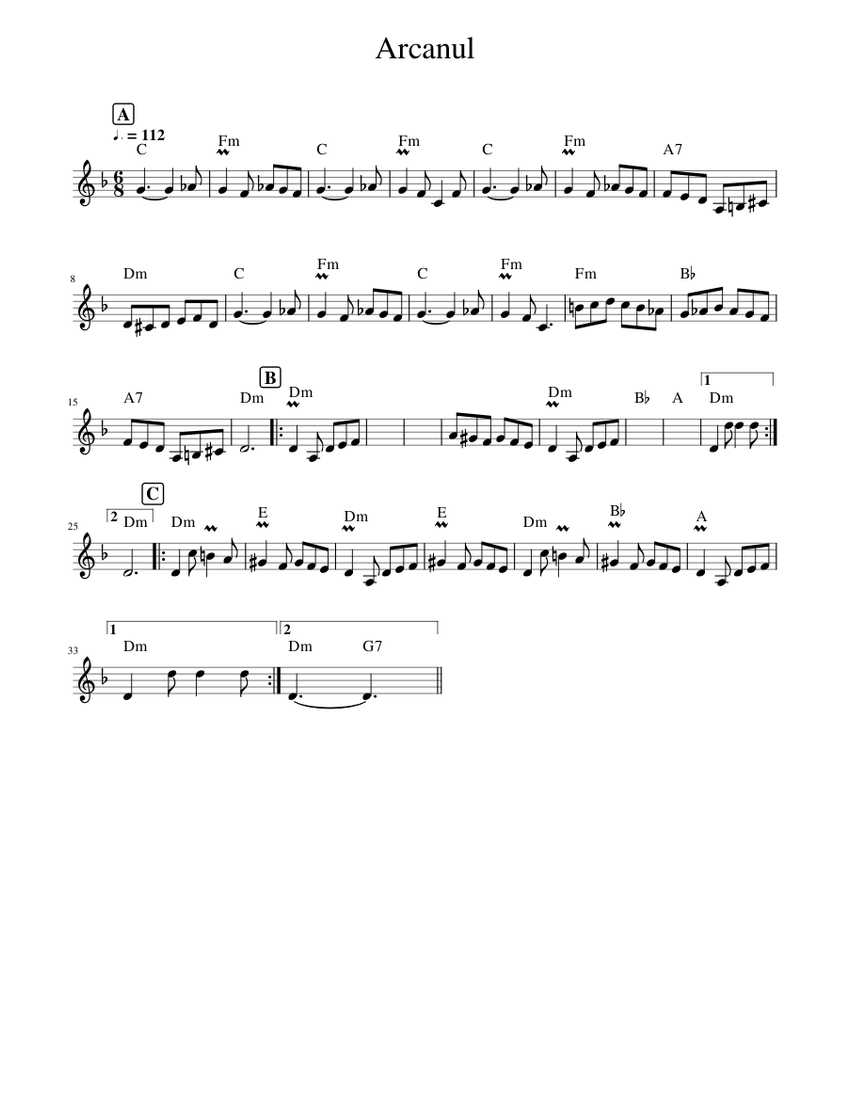 Arcanul Sheet Music for Piano (Solo) Easy | MuseScore.com