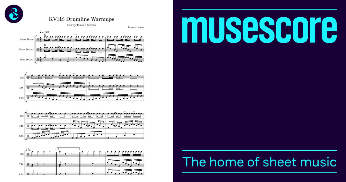 KVHS Drumline Warmups Sheet music for Strings group, Synthesizer, Trumpet other (Indoor ...