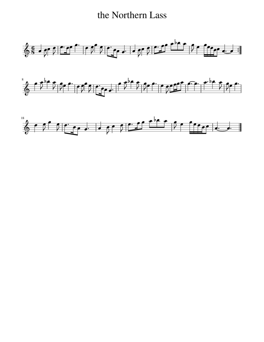 the Northern Lass Sheet music for Piano (Solo) Easy | Musescore.com