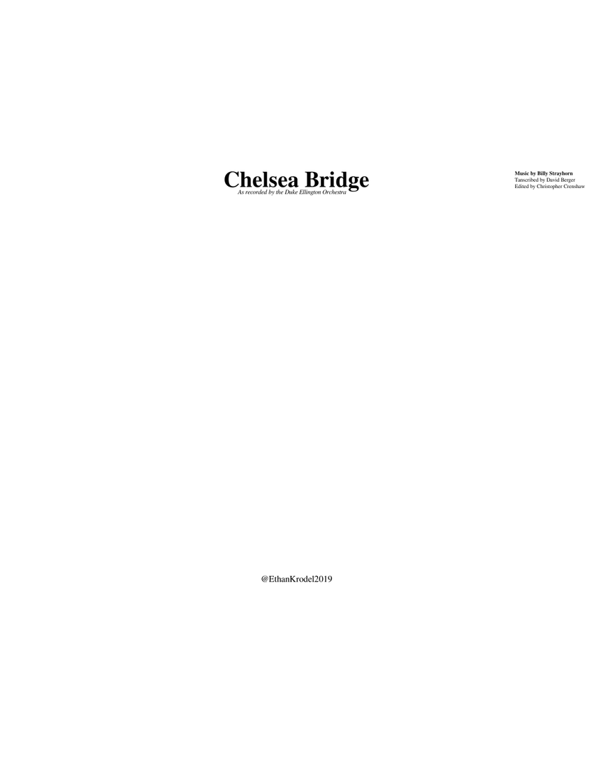 Chelsea Bridge (1941) Sheet Music with Chords for Piano, Trombone ...