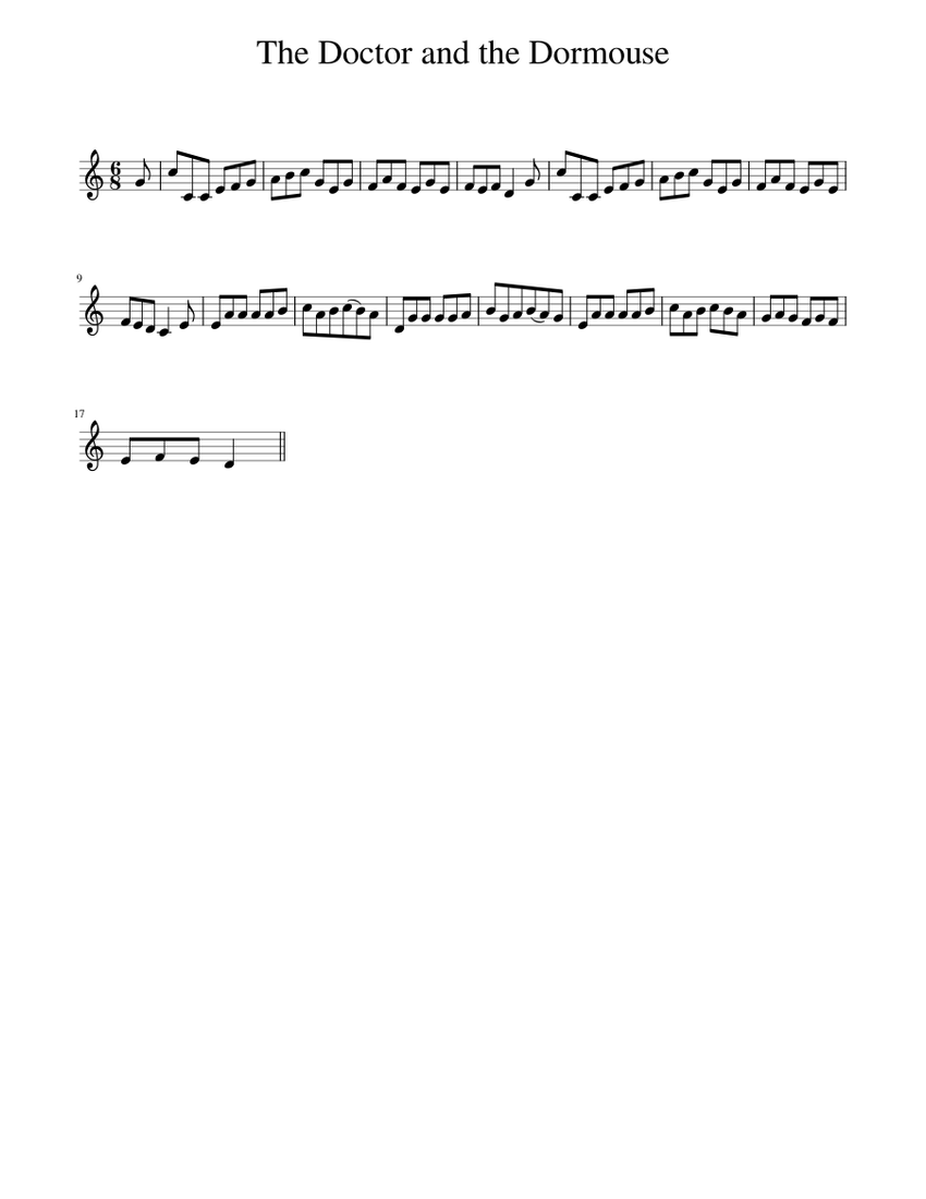 The Doctor and the Dormouse Sheet music for Piano (Solo) | Musescore.com