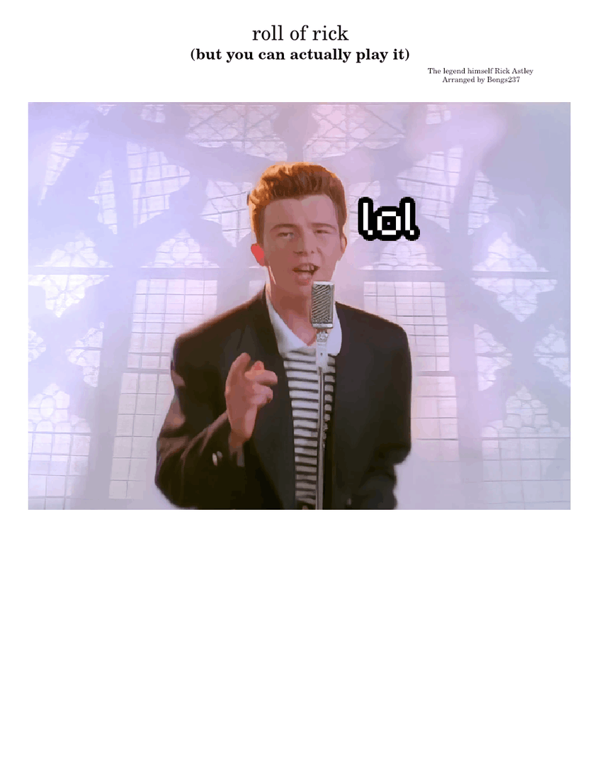 Never Gonna Give You Up – Rick Astley but it's actually playable and ...