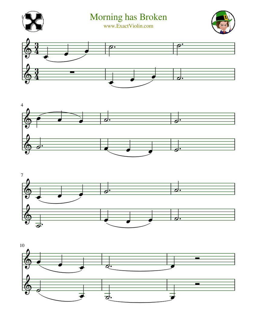 Morning has Broken Sheet music for Violin (Mixed Trio) | Musescore.com