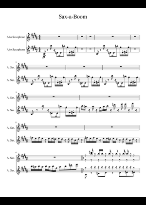 Jack Black's Sax-a-Boom Sheet Music for Saxophone alto, Saxophone tenor ...