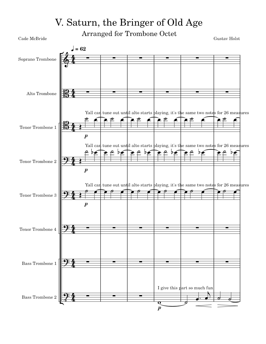 Saturn, The Bringer Of Old Age – Gustav Holst V. Saturn, the Bringer of ...