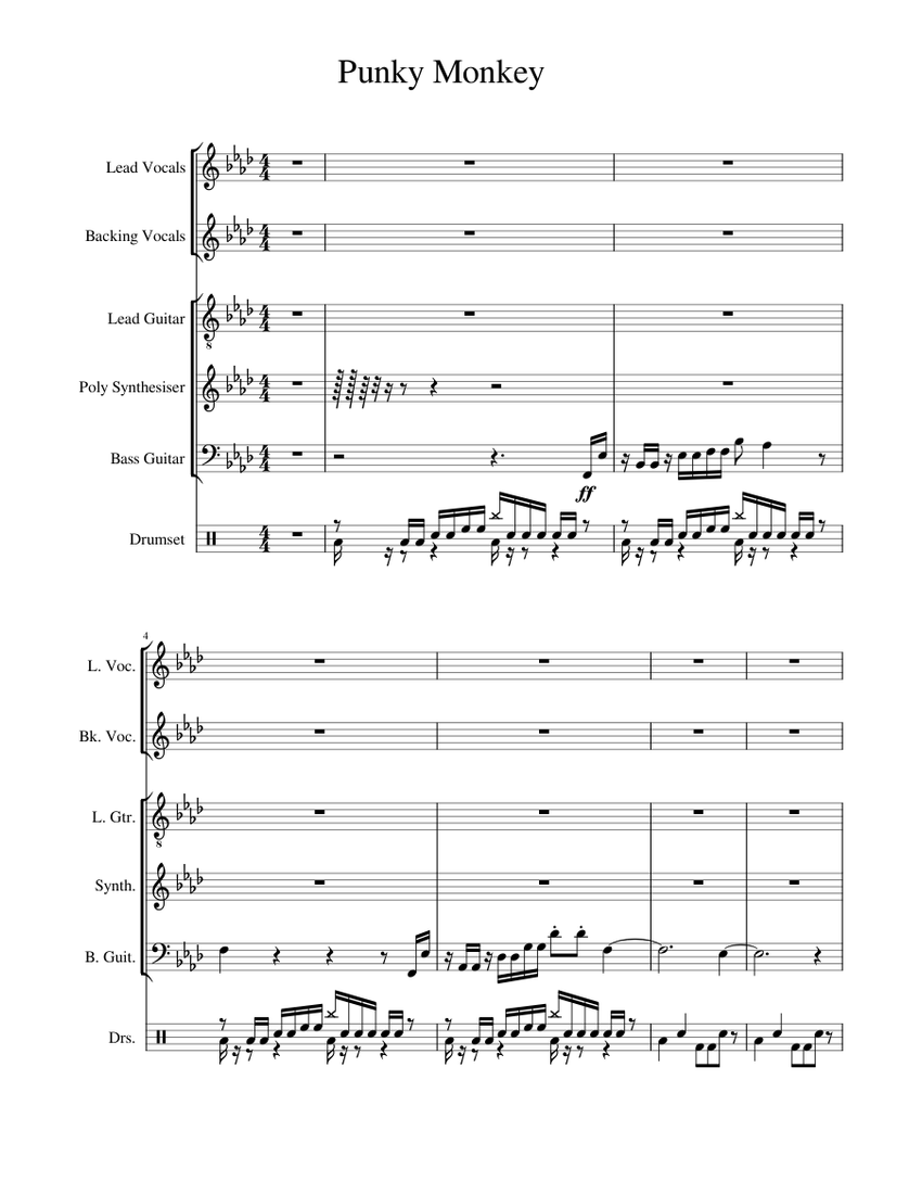 Punky_Monkey - piano tutorial