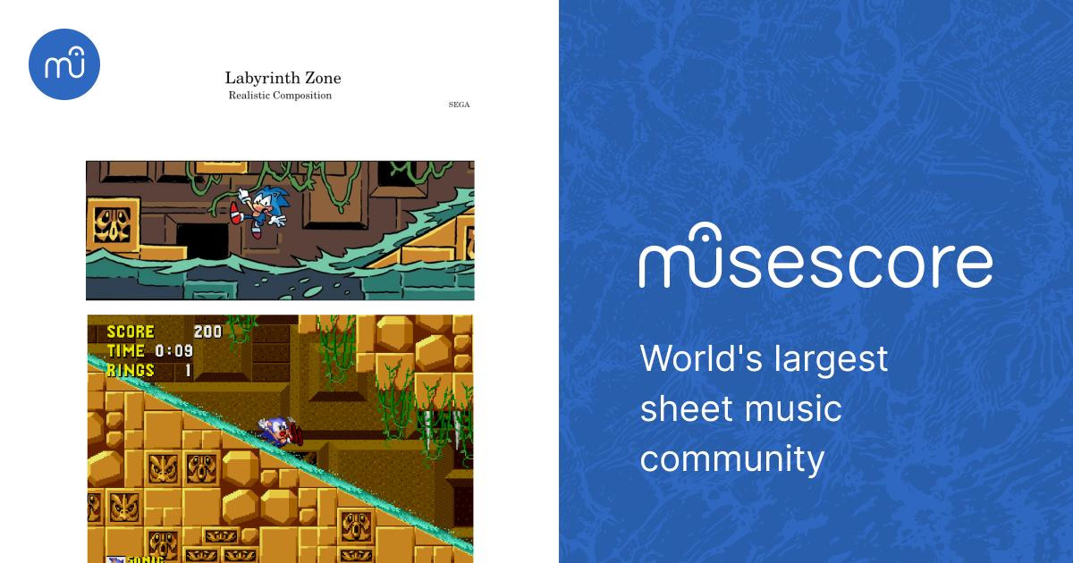 Realistic Labyrinth Zone Sheet music for Piano, Violin, Guitar, Bass ...