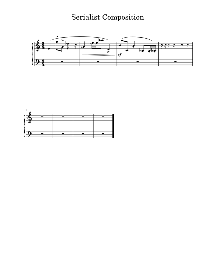 Serialist Composition - Ciara Wilson Sheet music for Piano (Piano Duo ...